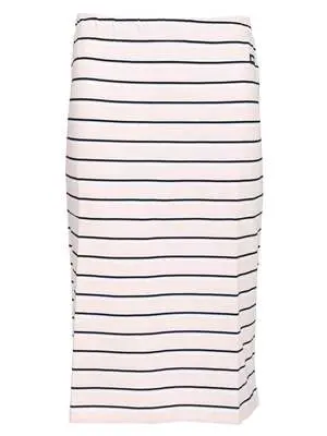 ROTATE BY BIRGER CHRISTENSEN Striped Jersey Midi Skirt - Multicolor