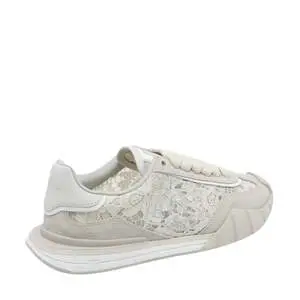 Dolce & Gabbana Dg Athletic Suede And Canvas Sneakers - Cream