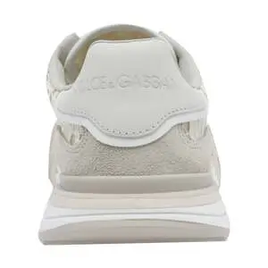 Dolce & Gabbana Dg Athletic Suede And Canvas Sneakers - Cream