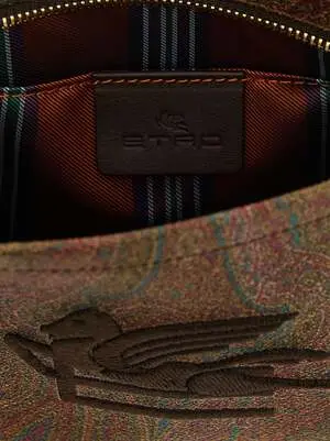 Etro Small Paisley Jacquard Clutch With Pegaso Embroidery