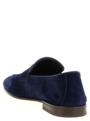 Brunello Cucinelli Suede Penny Loafers - Blue