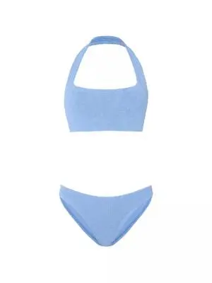 Hunza G Sandy Halterneck Bikini - Blue