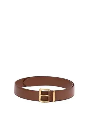 Miu Miu Woven Leather Belt With Iconic Buckle - Multicolor