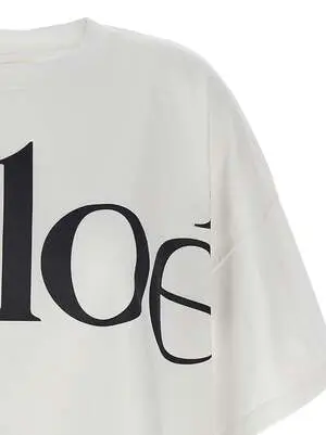Chloé Logo Cropped T-shirt - Multicolor