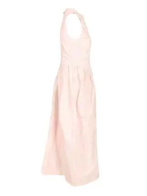 ROTATE BY BIRGER CHRISTENSEN Embroidered Floral Midi Dress