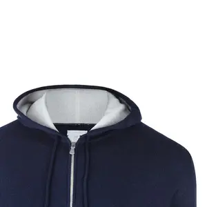 Eleventy Zip-up Knitted Hoodie - Blue