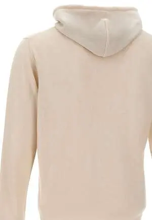 Eleventy Zip-up Knitted Hoodie - Beige