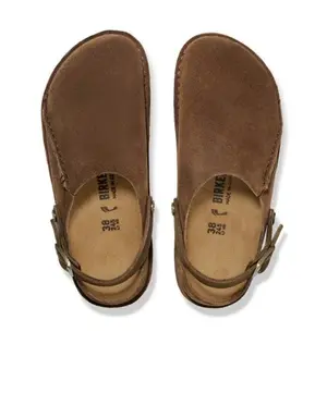BIRKENSTOCK Buckle Strap Mule - Brown