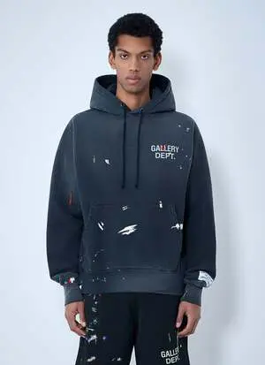 GALLERY DEPT. Paint Splatter Hooded Sweatshirt - Black