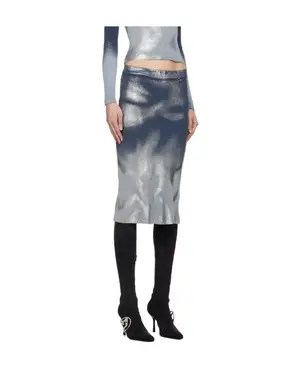 DIESEL® Mi-lan Ribbed Midi Skirt