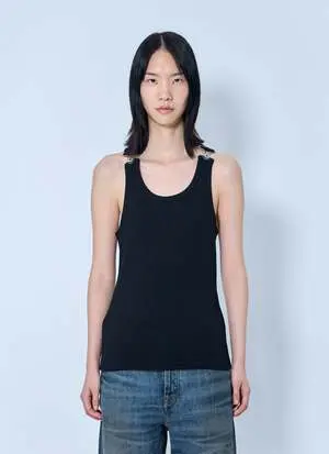 JEAN PAUL GAULTIER Ribbed Tank Top With Metal Hardware
