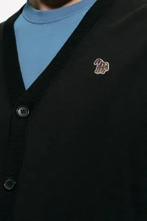Paul Smith Zebra Patch V-neck Cardigan