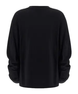 Dries Van Noten Long-sleeve Crew-neck T-shirt With Pleated Sleeves