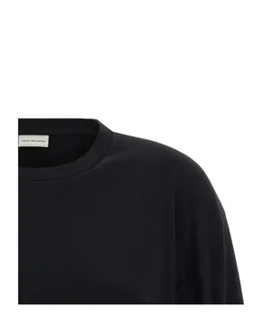 Dries Van Noten Long-sleeve Crew-neck T-shirt With Pleated Sleeves
