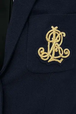 Ralph Lauren Single Breasted Logo Patch Blazer