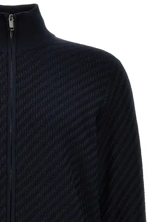 Brioni Zip-up High Neck Cardigan