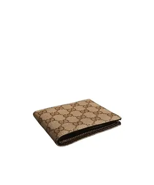 Gucci Essence Classic Bi-fold Wallet - Sand And Dark Brown