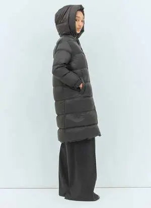 Max Mara Long Down Coat With Drawstring Hood