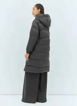 Max Mara Long Down Coat With Drawstring Hood
