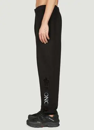 Moncler Logo Print Track Pants - Black