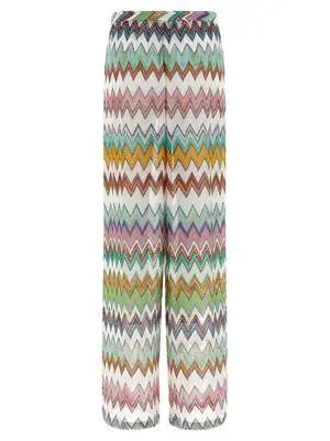 Missoni Zigzag Pattern Viscose Lamé Pants