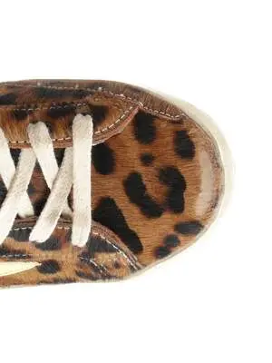 GOLDEN GOOSE Super Star Low Top Sneakers With Leopard Print - Multicolor
