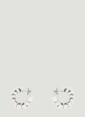 Bottega Veneta Twisted Hoop Earrings - Silver