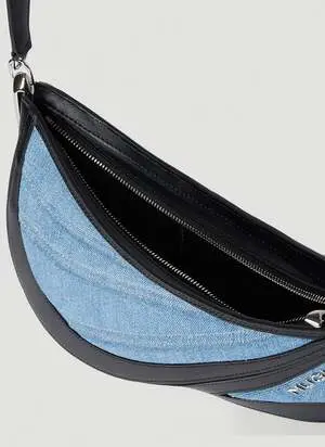 MUGLER Denim Spiral Curve 01 Shoulder Bag