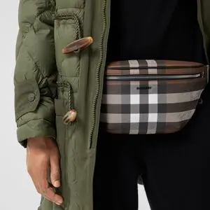 Burberry Checked Zipped Belt Bag