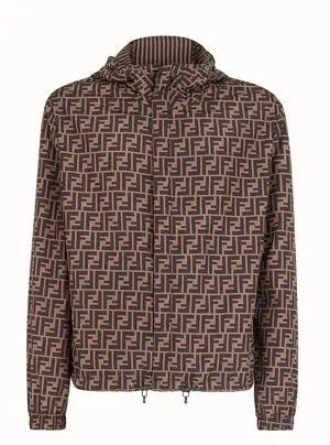 Fendi Reversible Hooded Windbreaker - Brown