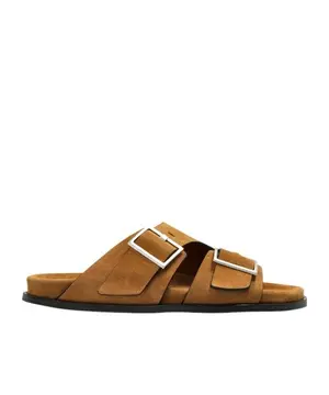 ALOHAS Alba Open-toe Flat Sandals - Brown