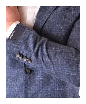 LARDINI Plaid Suit Jacket