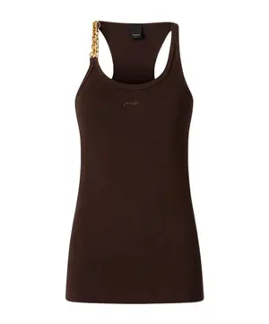 Pinko Sleeveless Chain-strap Tank Top