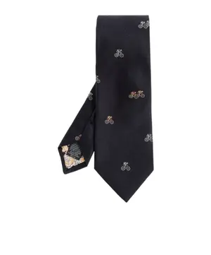 Paul Smith Paul Smith Cyclist Motif Tie Navy