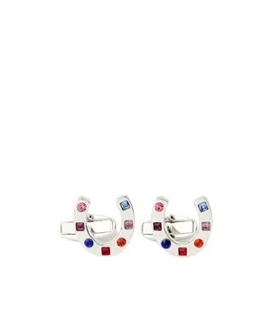 Paul Smith Horseshoe Crystal Cufflinks - Silver