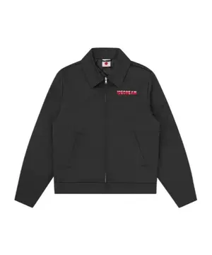 ICECREAM Logo Embroidered Zip-up Jacket - Black