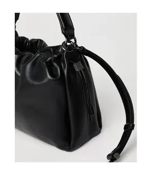 Brunello Cucinelli Embellished Drawstring Shoulder Bag