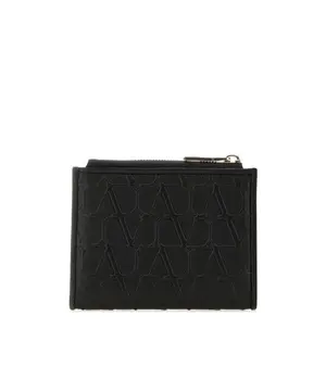 Valentino Garavani Vlogo Plaque Zip Detailed Wallet