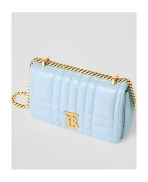 Burberry Quilted Lola Crossbody Bag - Blue