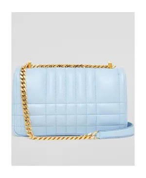 Burberry Quilted Lola Crossbody Bag - Blue