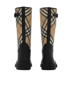 Burberry High Boots With Equestrian Knight Design