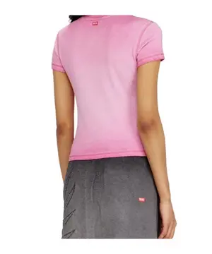 DIESEL® Devoré Phoenix" Slim Fit T-shirt - Fuchsia
