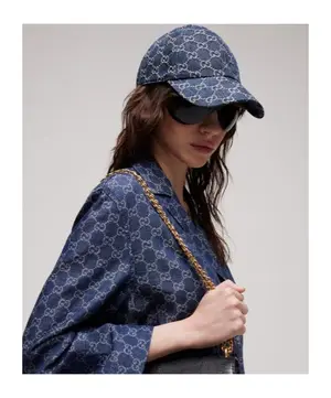 Gucci Gg Cotton Denim Baseball Hat