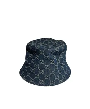 Gucci Gg Cotton Denim Bucket Hat - Blue