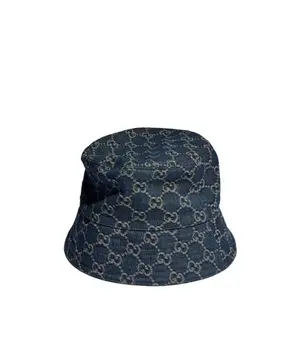 Gucci Gg Cotton Denim Bucket Hat - Blue