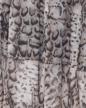 Pinko Agrigento Tiered Maxi Skirt With Animal Print