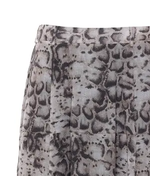 Pinko Agrigento Tiered Maxi Skirt With Animal Print