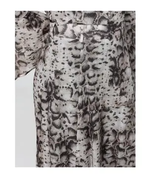 Pinko Agrigento Tiered Maxi Skirt With Animal Print