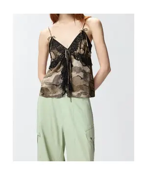 Pinko Lace Trim Camisole Top