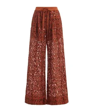 Essentiel Antwerp Elastic Waist Casual Pants - Rust-colored